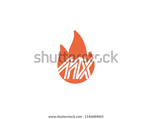 Initial Letters Mx Fire Logo Vector Stock Vector (Royalty Free ...