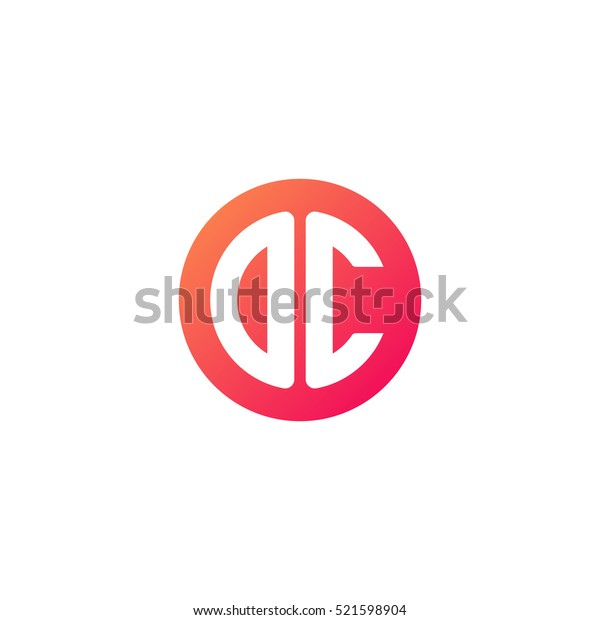 Initial Letters Oc Circle Shape Red Stock Vector (Royalty Free ...
