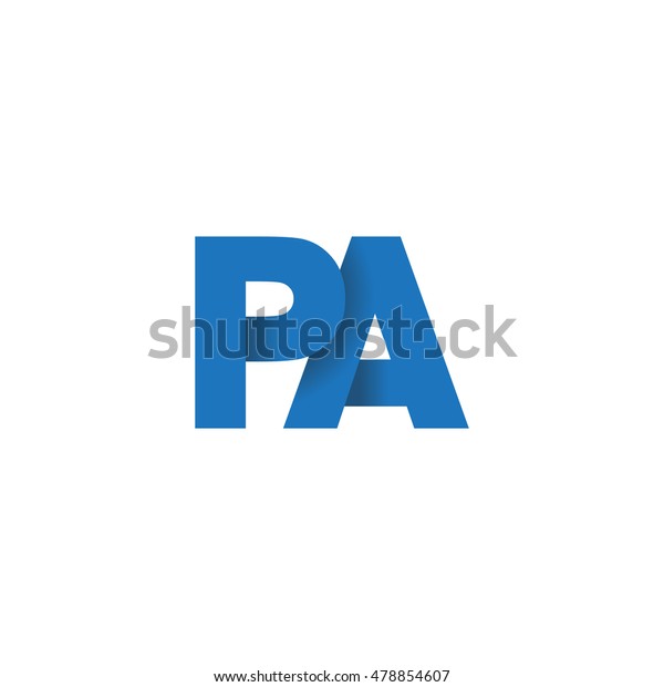 Initial Letters Pa Overlapping Fold Logo Stock Vector (Royalty Free ...
