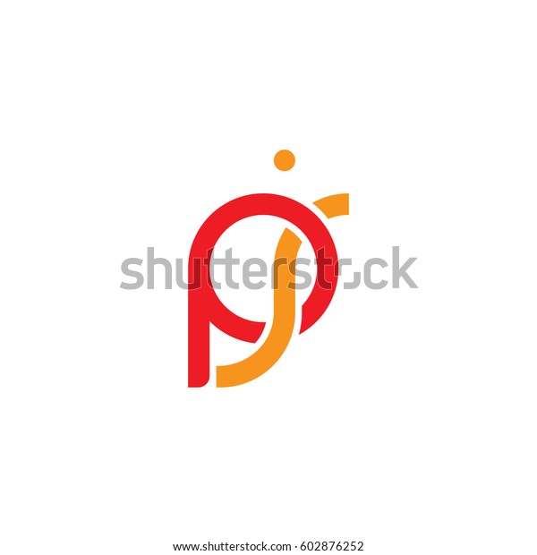 Initial Letters Pj Round Overlapping Chain Stock Vector (Royalty Free ...