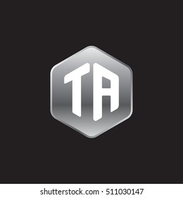 Initial Letters Ta Rounded Hexagon Shape Stock Vector (Royalty Free ...