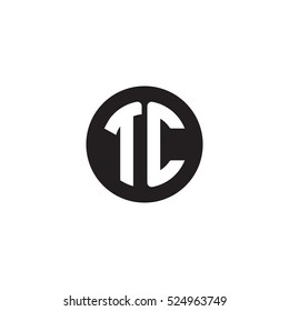 Initial Letters Tc Circle Shape Monogram Stock Vector (Royalty Free ...