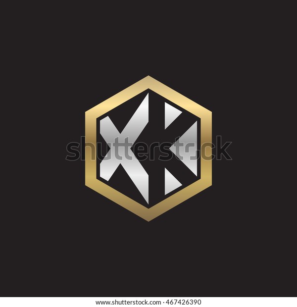 Initial Letters Xk Negative Space Hexagon Stock Vector (Royalty Free ...