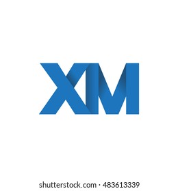 Initial Letters Xm Overlapping Fold Logo Stock Vector (Royalty Free ...