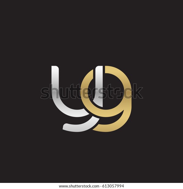 Initial Letters Yg Round Overlapping Lowercase Stock Vector (Royalty ...