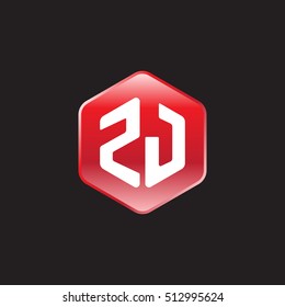 Red Metallic Shield Logo Design Letter Stock Vector (Royalty Free ...