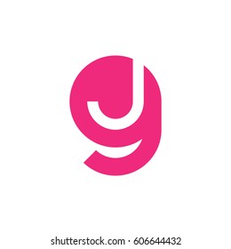 Initial Logo Gj Jg J Inside Stock Vector (Royalty Free) 606644432 ...