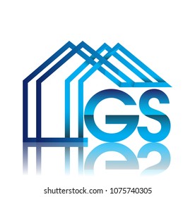 Initial Logo Gs House Icon Business Stock Vector (Royalty Free ...