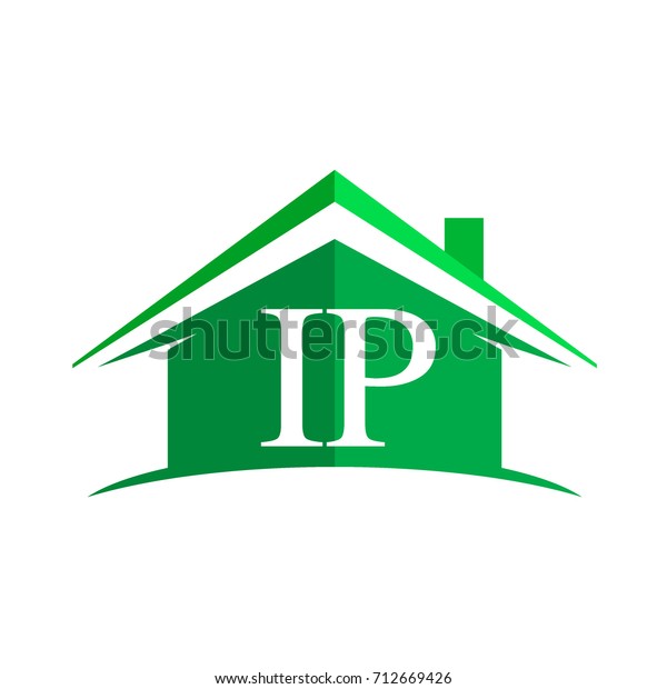 Initial Logo Ip House Icon Green Stock Vector (Royalty Free) 712669426 ...