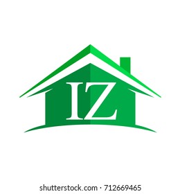 Initial Logo Iz House Icon Green Stock Vector (Royalty Free) 712669465 ...