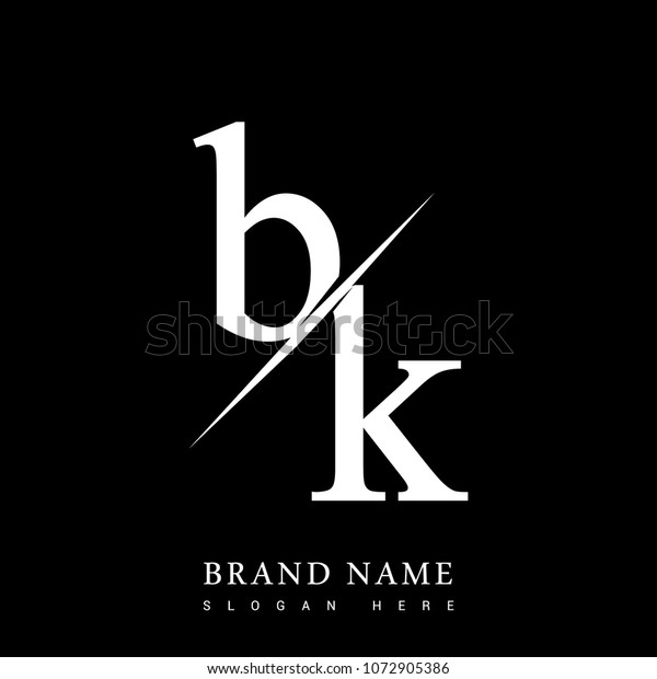 Initial Logo Letter Bk Company Name Stock Vector (Royalty Free) 1072905386