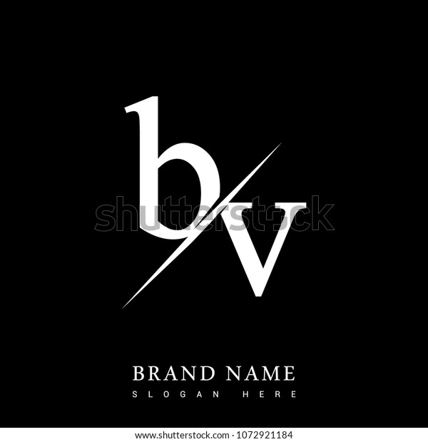 Initial Logo Letter Bv Company Name Stock Vector (Royalty Free ...