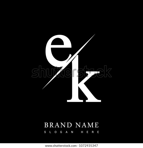 Initial Logo Letter Ek Company Name Stock Vector (Royalty Free ...