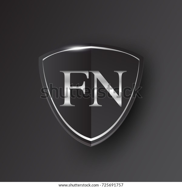 Initial Logo Letter Fn Shield Icon Stock Vector (Royalty Free ...