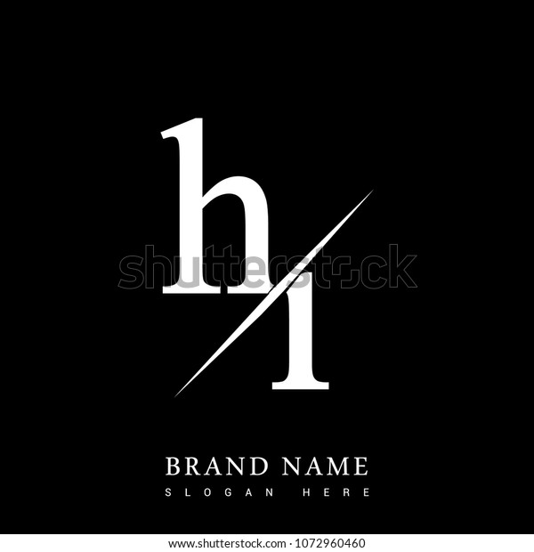 Initial Logo Letter Hi Company Name Stock Vector (Royalty Free ...