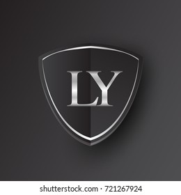 Initial Logo Letter Ly Shield Icon Stock Vector (Royalty Free) 721267924