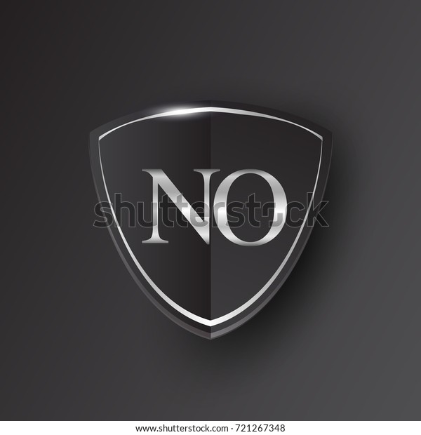 Initial Logo Letter No Shield Icon Stock Vector (Royalty Free ...