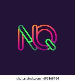 Initial Logo Letter Nq Linked Outline: vector de stock (libre de ...