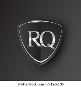 Initial Logo Letter Rq Shield Icon Stock Vector (Royalty Free ...