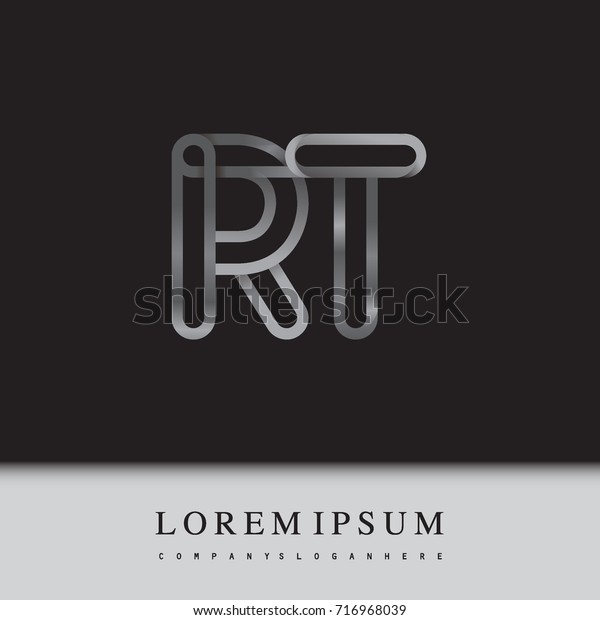 Initial Logo Letter Rt Linked Outline Stock Vector (Royalty Free ...
