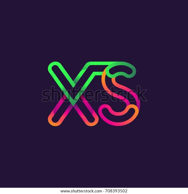 Initial Logo Letter Xs Linked Outline Stock Vector (Royalty Free) 708393502
