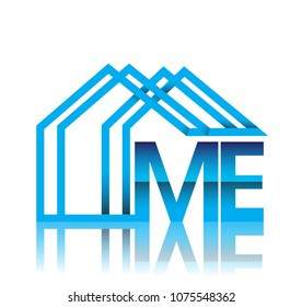 Initial Logo Me House Icon Business Stock Vector (Royalty Free ...