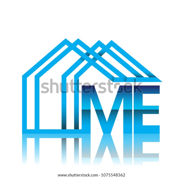 Initial Logo Me House Icon Business Stock Vector (Royalty Free ...