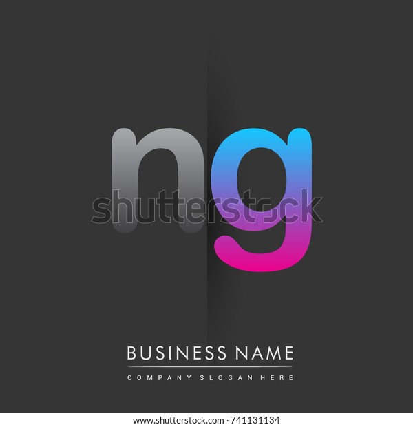 Initial Logo Ng Lowercase Letter Colored: เวกเตอร์สต็อก (ปลอดค่า ...
