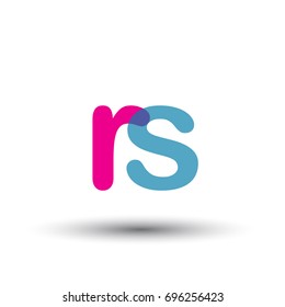 Initial Logo Rs Lowercase Letter Blue Stock Vector (Royalty Free) 696256423