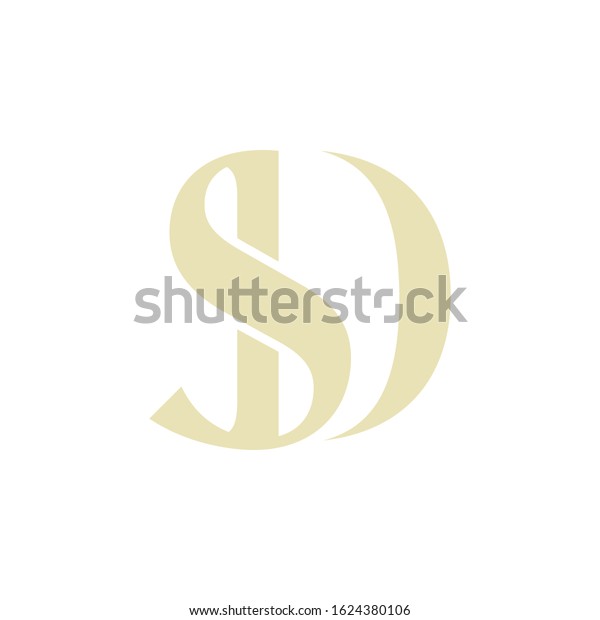 Initial Logo Vector Letter Sd Classic Stock Vector (Royalty Free ...