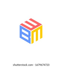Initial Logo Wbm Letters Hexagon Logo Stock Vector (Royalty Free ...
