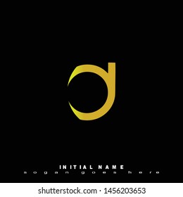 Initial Logo Yellow Alphabet D Stock Vector (Royalty Free) 1456203653 ...