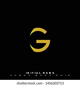 Initial Logo Yellow Alphabet G Stock Vector (Royalty Free) 1456203713 ...