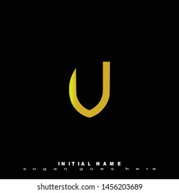 Initial Logo Yellow Alphabet V Stock Vector (Royalty Free) 1456203689 ...