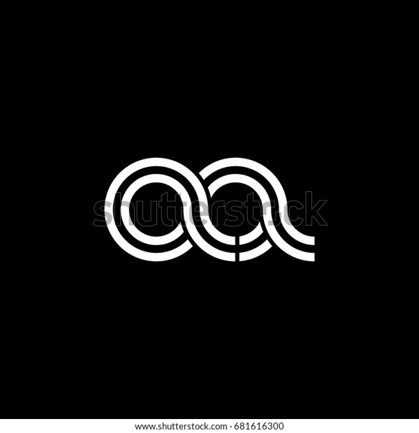 Initial Lowercase Letter Aa Linked Outline Stock Vector (Royalty Free ...
