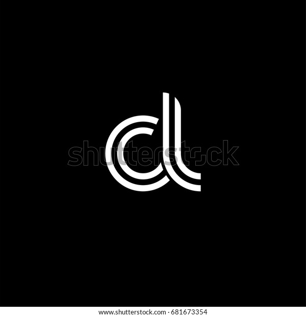 Initial Lowercase Letter Cl Linked Outline Stock Vector (Royalty Free ...