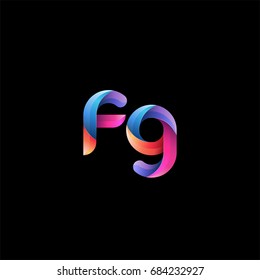 Initial Lowercase Letter Fg Curve Rounded Stock Vector (Royalty Free ...