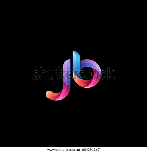 Initial Lowercase Letter Jb Curve Rounded Stock Vector (Royalty Free ...