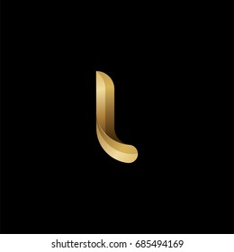 Initial Lowercase Letter L Curve Rounded Stock Vector (Royalty Free ...