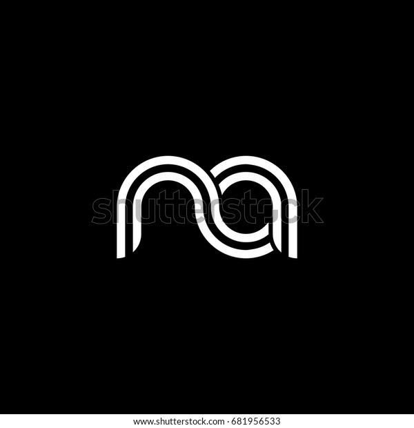 Initial Lowercase Letter Na Linked Outline Stock Vector (Royalty Free ...