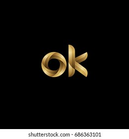 Initial Lowercase Letter Dk Curve Rounded Stock Vector (Royalty Free ...