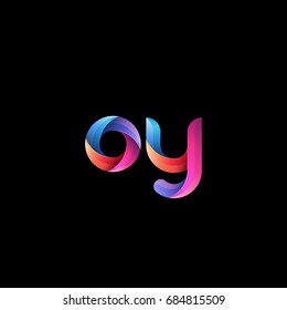 Initial Lowercase Letter Oy Curve Rounded Stock Vector (Royalty Free ...