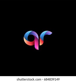 Initial Lowercase Letter Qr Curve Rounded Stock Vector (Royalty Free ...