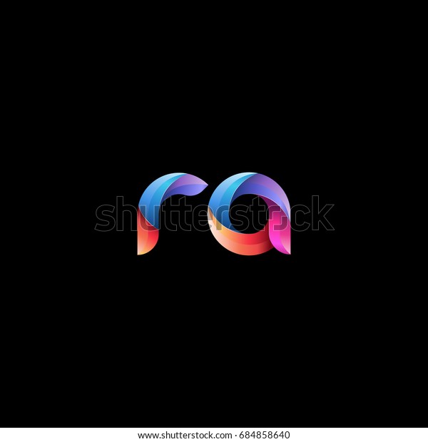 Initial Lowercase Letter Ra Curve Rounded Stock Vector (Royalty Free ...