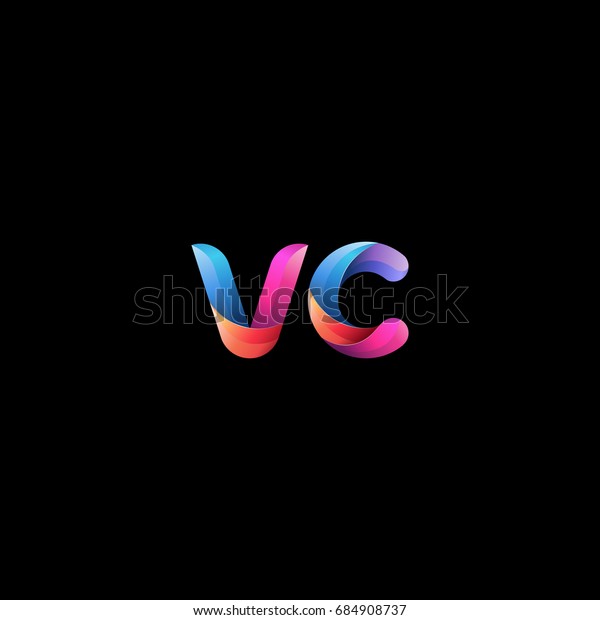 Initial Lowercase Letter Vc Curve Rounded Stock Vector (Royalty Free ...