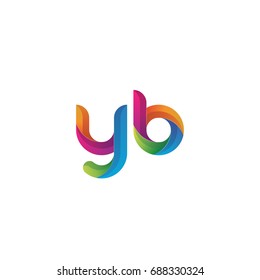 Initial Lowercase Letter Yb Curve Rounded Stock Vector (Royalty Free ...