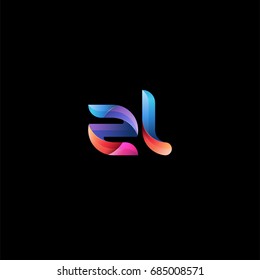Initial Lowercase Letter Zl Curve Rounded Stock Vector (Royalty Free ...