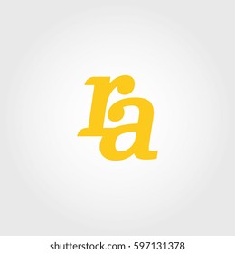 Initial Lowercase Ra Yellow Logo Stock Vector (Royalty Free) 597131378 ...