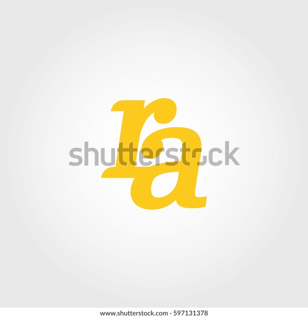 Initial Lowercase Ra Yellow Logo Stock Vector (Royalty Free) 597131378 ...