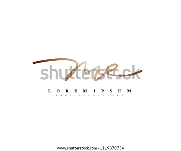 Initial M E Signature Logo Letter Stock Vector (Royalty Free ...
